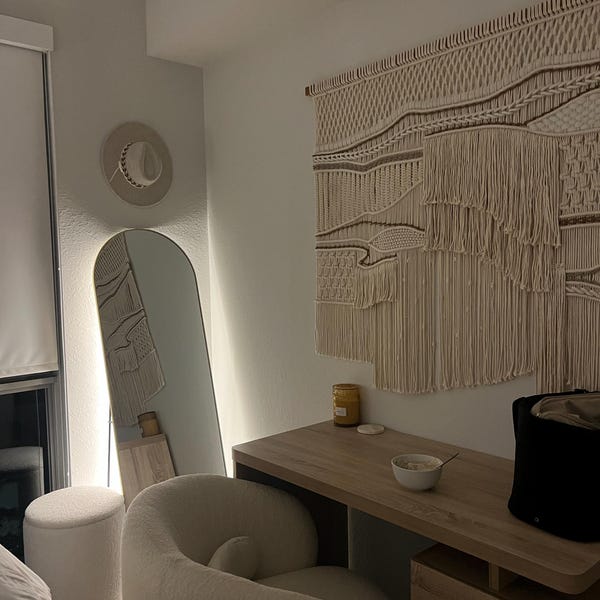 Abstract Fiber Macrame Wall Art, Unique Textured Wall Decor, Japandi ...