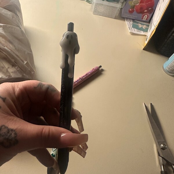 Ghost Glitter Pen, Ghost Glitter Glow in the Dark Pen, Halloween Pen ...