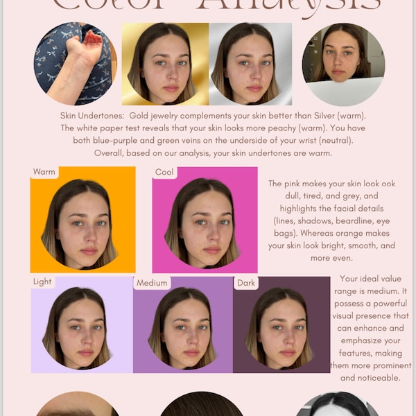 Professional Personal Color Analysis, Seasonal Color Swatch, 24 Palette ...