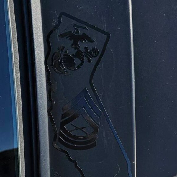OOH RAH! USMC Marine Corps Vehicle Window Decal/sticker, Customize Rank ...