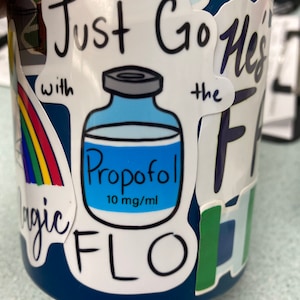 Propofol Sticker, Waterproof Stickers, Laminated Stickers, Vet Med Gift ...