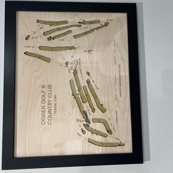 Custom Golf Course Map Art: Unique Golf Gift - Etsy UK