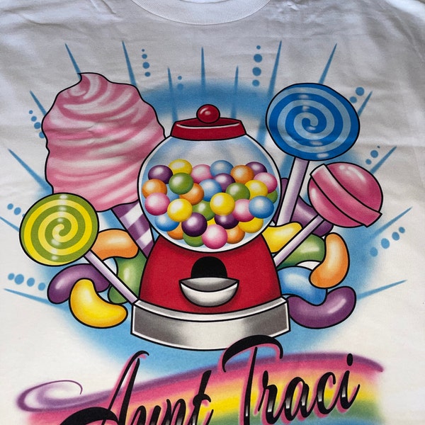 Personalized Rainbow Candy Machine T-shirt,circus Theme, Graphic Tee ...