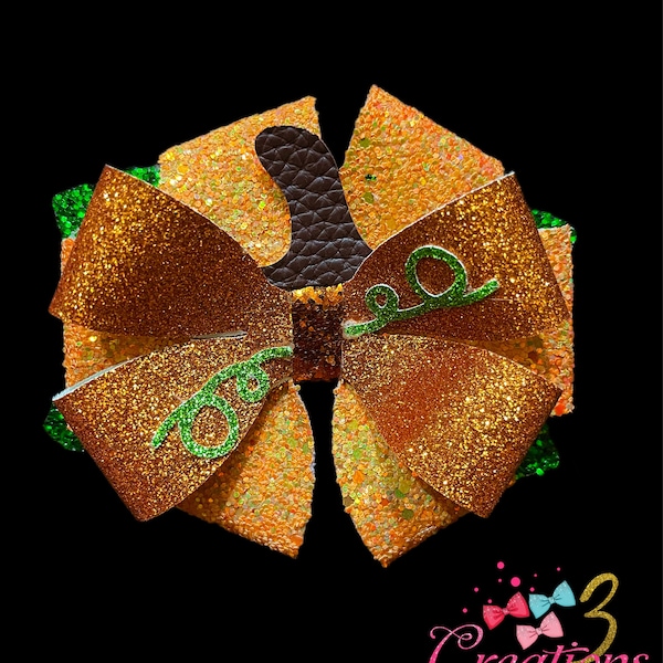 Thanksgiving Pumpkin Bow SVG, Harvest Bow Template , Fall Autumn Hair ...