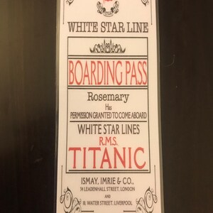 Personalised Titanic Bookmarks - Etsy UK