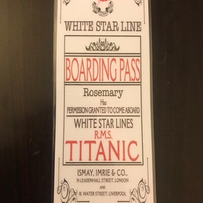 Personalised Titanic Bookmarks - Etsy UK