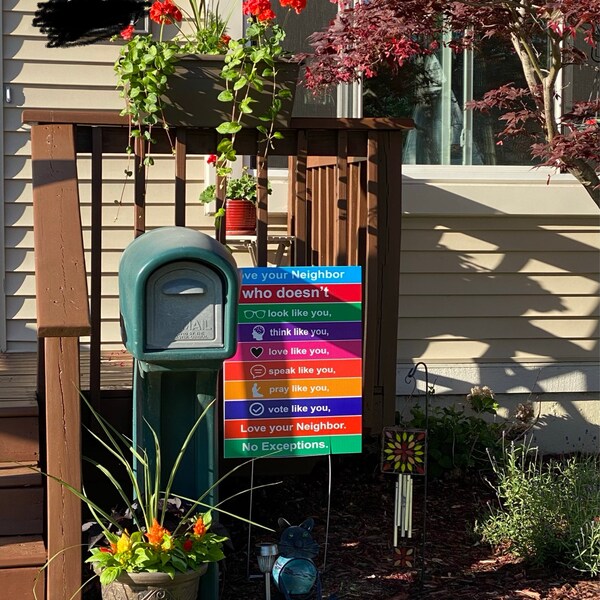 Love Your Neighbor Yard Sign: Positive Message, Double Sided (24x18) - Etsy