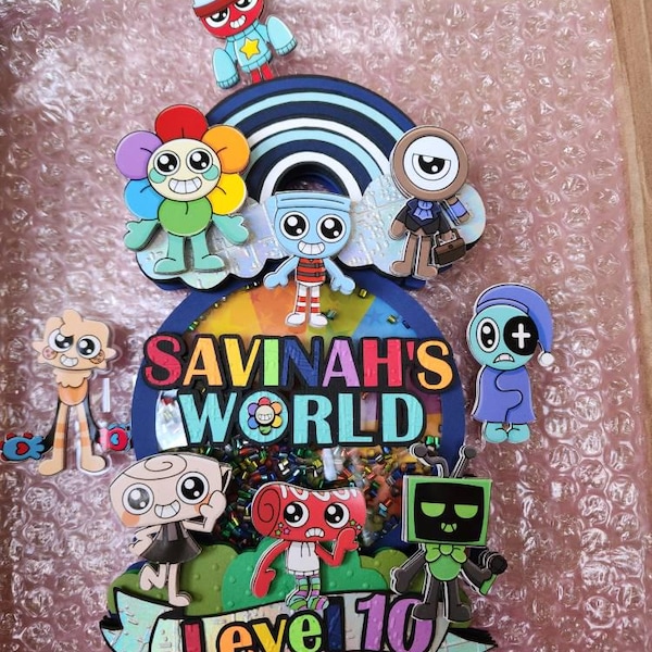 Personalized Dandy’s World Cake Topper | Shaker & Light-up Cake Topper ...