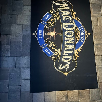 Grill Mat Personalized Outdoor Rug for Dad's BBQ Smoker Backyard BBQ ...