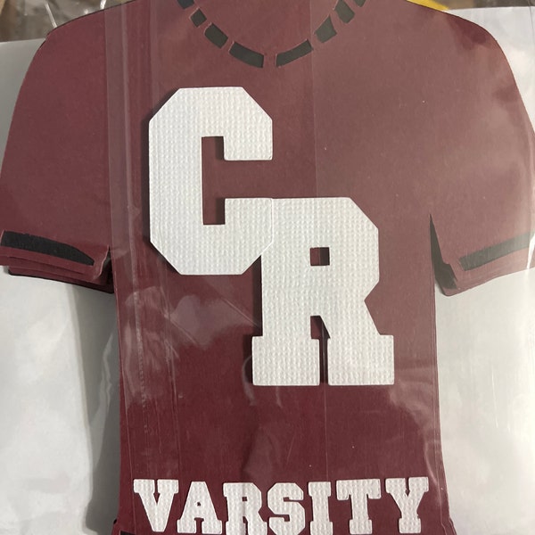 Football Jersey Cut-outs (set of 12) - Personalized Cutouts - Football ...