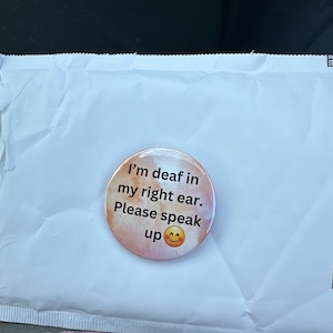 Hearing Loss Pin, I Wear Hearing Aids Button, Hearing Aids Pins, Hard ...