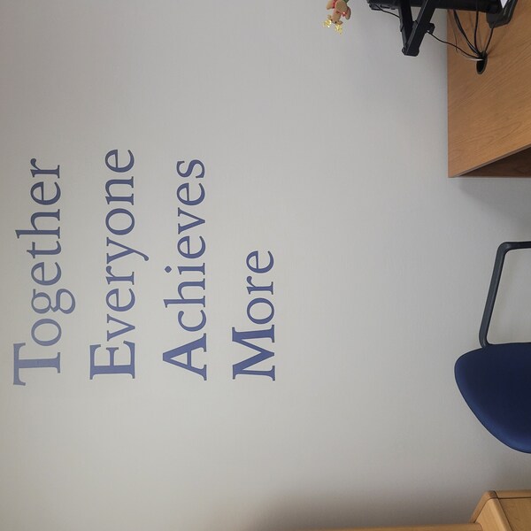 TEAM Motivational Decals - Vinyl Wall Decor for Sports, Classroom ...