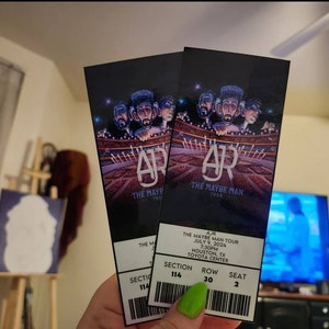 Physical Ticket Custom Personalized Laminated Concert Event Ticket ...