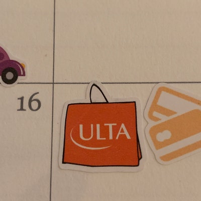 F065 Ulta Shopping Bag Planner Sticker Hand Drawn - Etsy