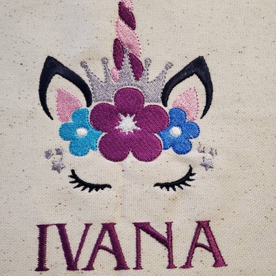 Unicorn Embroidery Design Unicorn Face Design Girly Unicorn Embroidery ...