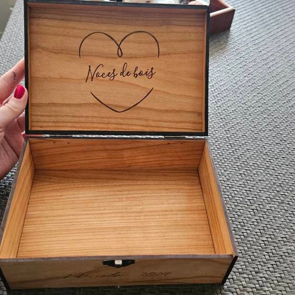 Personalized Memory Wooden Keepsake Box Christmas Wedding, Engagements ...