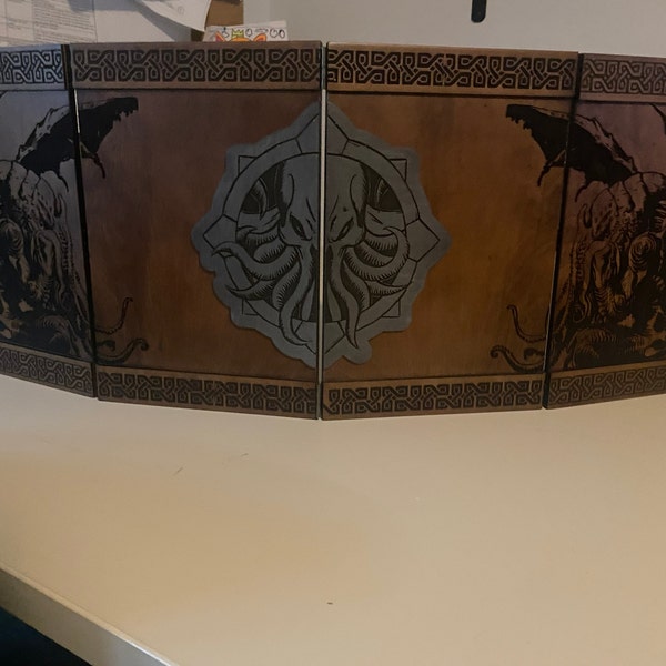 Dnd Dm Screen Custom Engraved Dungeon Master Foldable GM Device Perfect ...