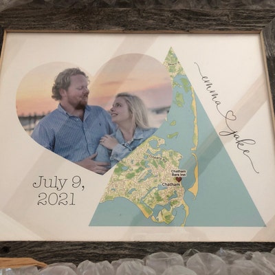 Engagement Gift Map of Engagement Location Engagement Gift Basket ...