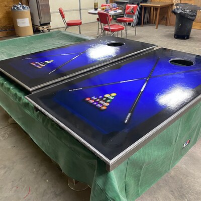 Pool Billiards Table Cornhole Wrap Bag Toss Decal Baggo Skin Sticker ...
