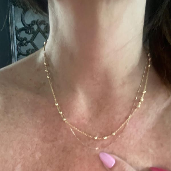 Gold Necklace, Solid Gold Chain, Tiny Gold Chain, Dainty Gold Chain ...