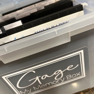 Kids File Box Memory Box Milestone Tote School - Etsy