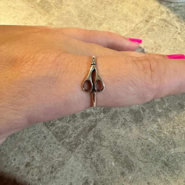 Sterling Silver DAINTY Scissor Ring - Scissors - Hairdresser - Hair ...