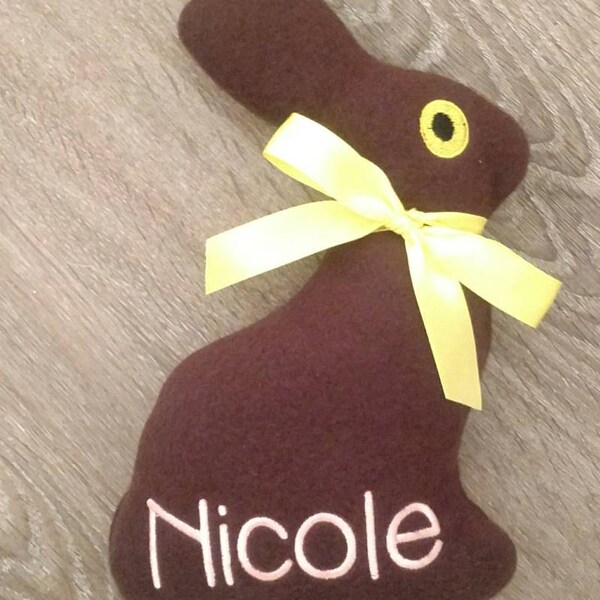 Chocolate Bunny Embroidery PATTERN * Softie Stuffie Plushie * in the ...