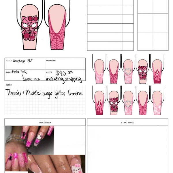 Nail Art Planner Toe Nail Templates, Procreate & Goodnotes Templates - Etsy