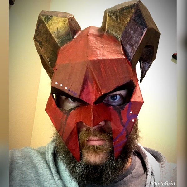 DEMON Mask - Perfect for Halloween! Make Your Own Devil Mask From Card ...