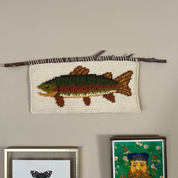 Salmon Run Crochet Wall Hanging Pattern PDF || Tapestry Crochet Pattern ...