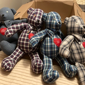 Memory Bears Made With Loved Ones Clothing - Etsy