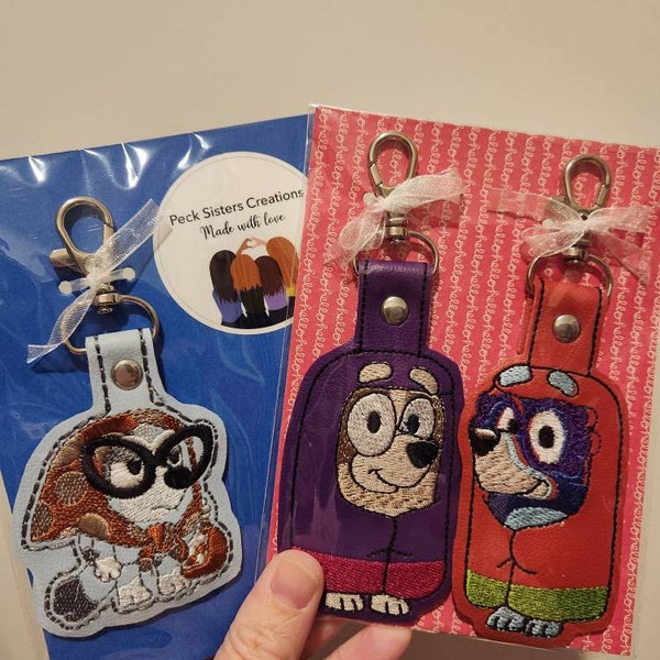 Set of Two Bluey Inspired Fan Made Backpack Charms. Grannie Janet and ...