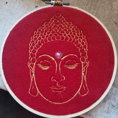 Buddha's Face Close-up Machine Embroidery Design - Etsy