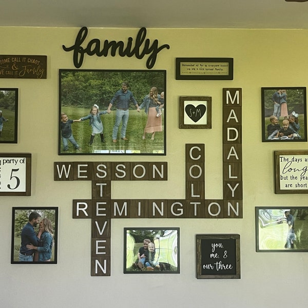 Party of 3 Sign, Family Name Sign, 3D Number Sign, Last Name Sign ...