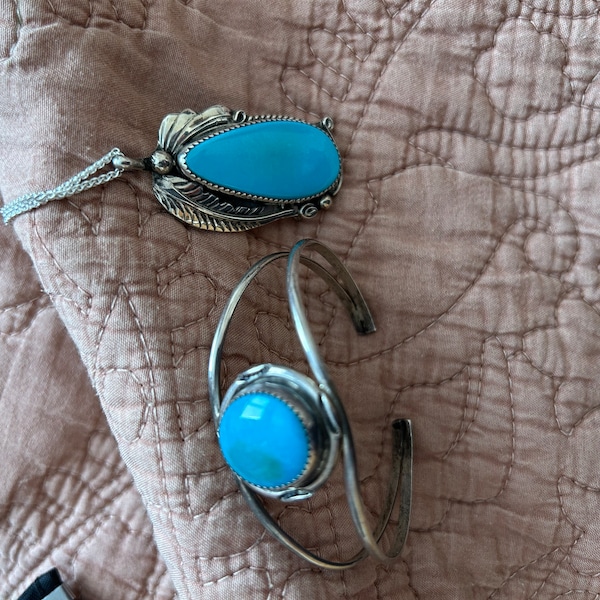 Turza Wells and Andrew Shows Enamel & Inlay Gemstone on Sterling Silver ...