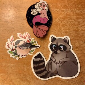 Cute Raccoons Sticker Set - Etsy