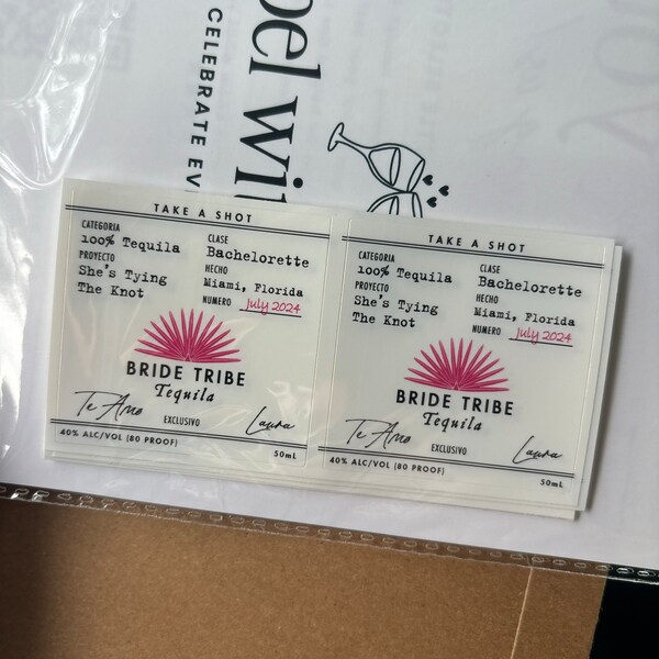 Bachelorette Casamigos Labels 50 Ml | Wife of the Party | Tequila Label ...