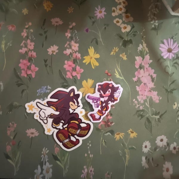 Hedgehog Sonic Adventure Stickers Shadow 3" - Etsy UK