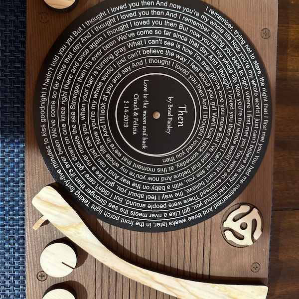 Solid Wood Custom Song Lyrics Vinyl Record Art Wall Hanging ...