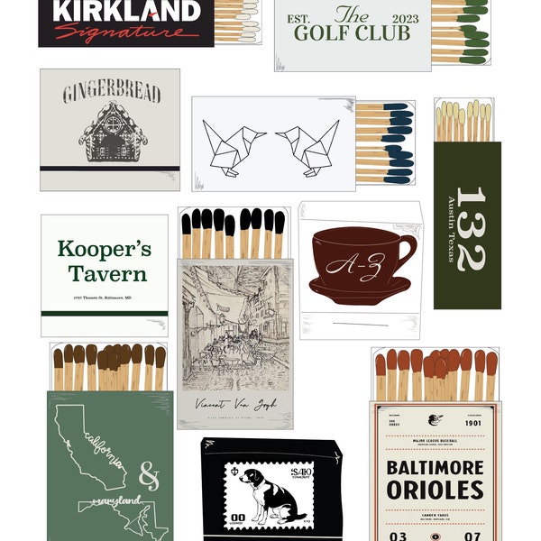 Custom Matchbox Design - Label Only! Personalized Matches for Weddings ...