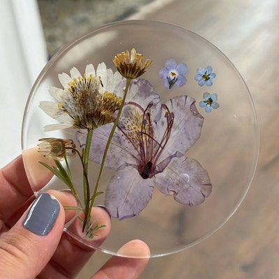 Botanical Card Pressed Flowers Real Flowers, Dried Handmade Floral Card ...