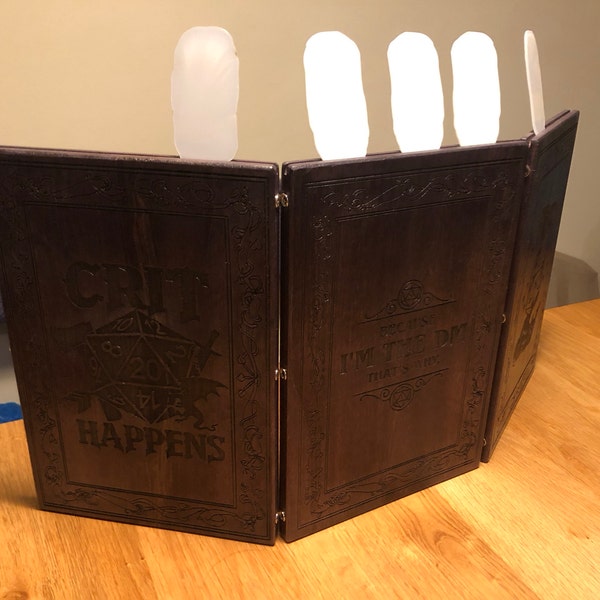 Custom Magnetic Dungeon Master Modular Screen | Wooden RPG Screen Gift ...