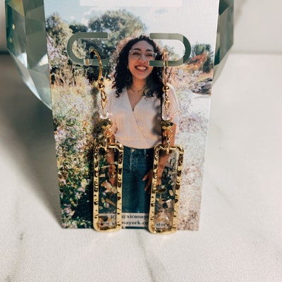 10PCS Clear Epoxy Resin Rectangle Pendant, Resin Pendant, Rectangle ...