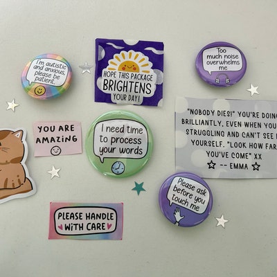 I Am Hyperverbal Badge Pin Autism Verbal Pin Talking Badge - Etsy