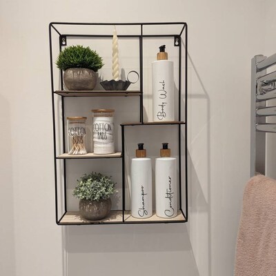 Bathroom Storage Jars Personalised Airtight Bamboo Lid Glass Cotton ...