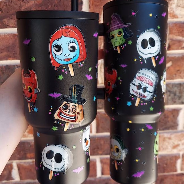 Horror Ice Cream 635 UV Dtf Cup Wrap 16oz. Glass DIY Cup Trendy Cup ...