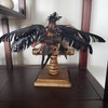 Raven Skeleton Prop on A Rustic Wooden Perch - Etsy