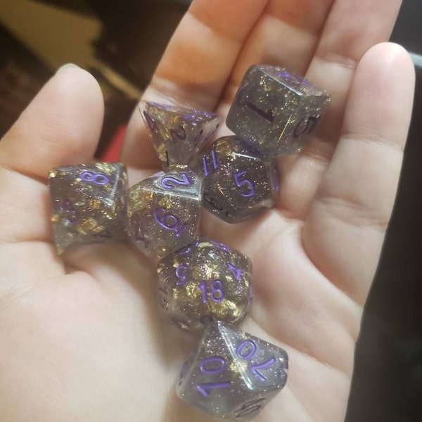 METEOR Shower Dnd Dice Set, Polyhedral Dice Set for Dungeons & Dragons ...