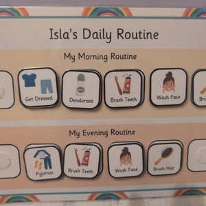 Personalised Daily Routine Chart | Daily Timetable | Visual Aid | Daily ...