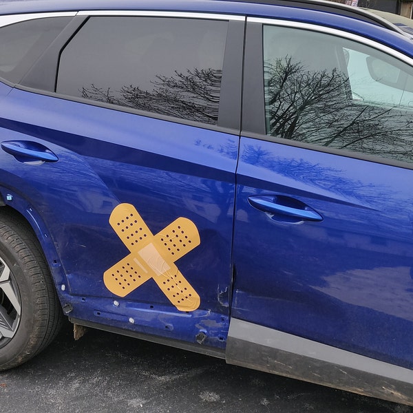 Bandage Car Dent Funny Decals Ouch Vinyl Sticker for Vehicle - Set of 2 ...